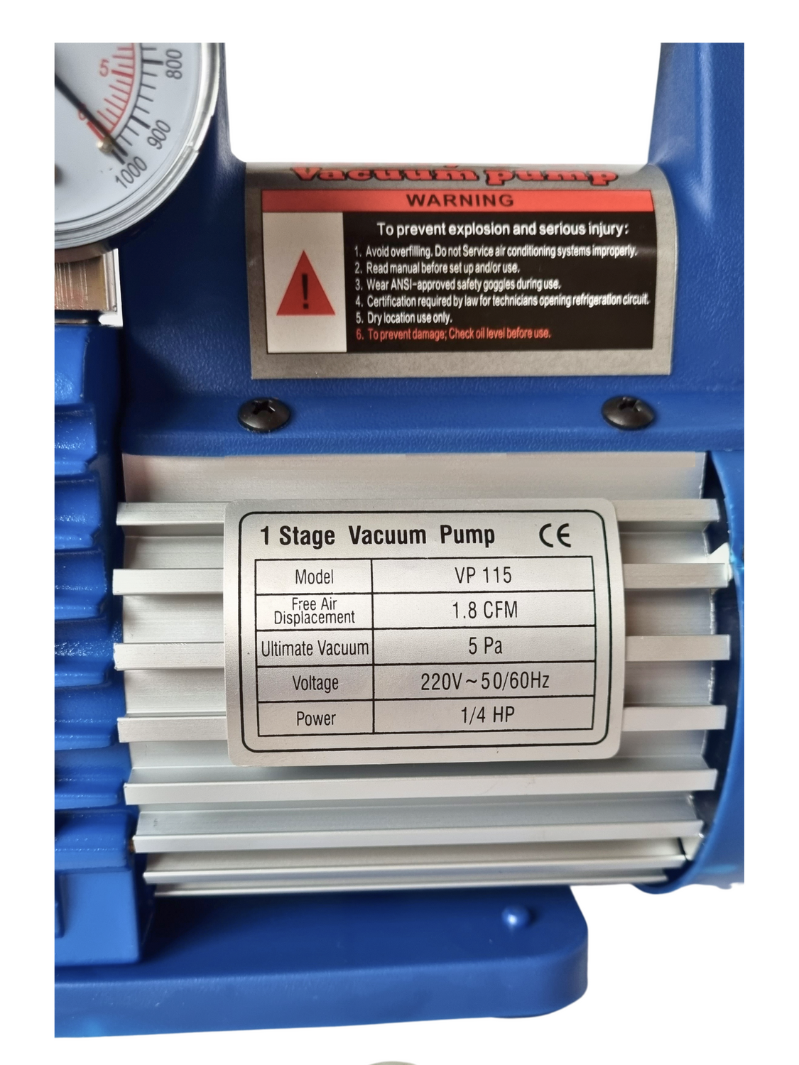 Pompa próżniowa 1 stopniowa 50l/min elektrozawór wakuometr do ...